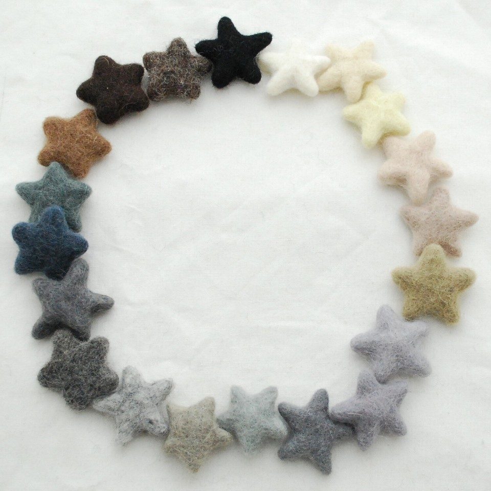 100% Wool Felt Stars - Handmade - Felted Stars - Assorted Colours | eBay