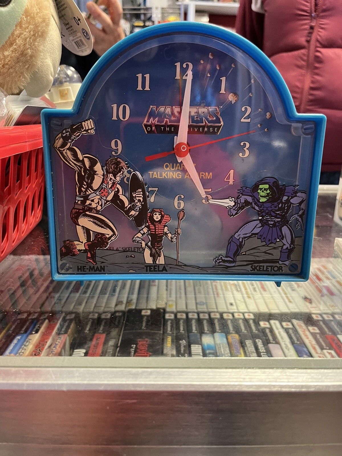 He-man MOTU Masters Of The Universe talking Clock Vintage Works 13D43 ...
