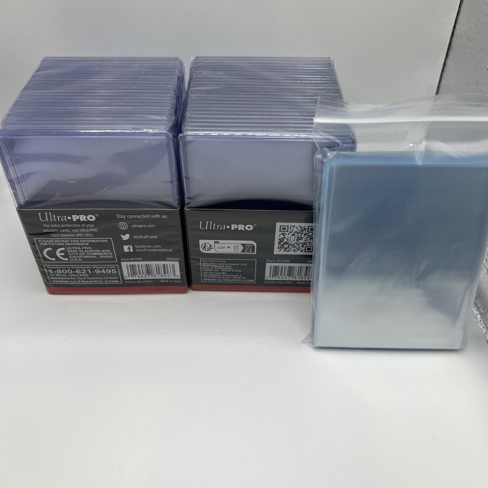 Ultra Pro 3X4 100pt Point Toploaders 2 Packs of 25 and 100 Thick ...
