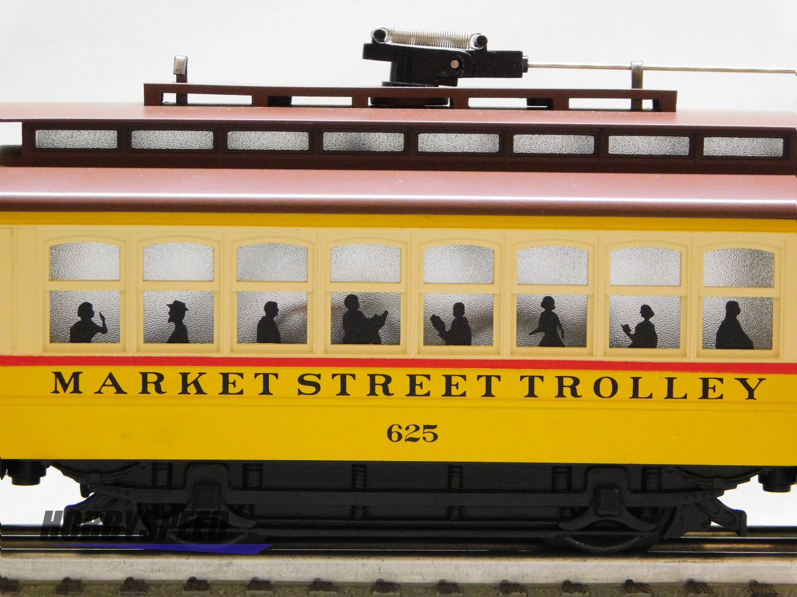 MTH 30-5229 MARKET STREET BUMP AND GO TROLLEY O GA. 3 RAIL RD# 625 for ...