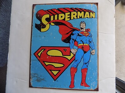Superman Superhero DC Comics Retro Vintage Kids Room Tin Metal Sign | eBay
