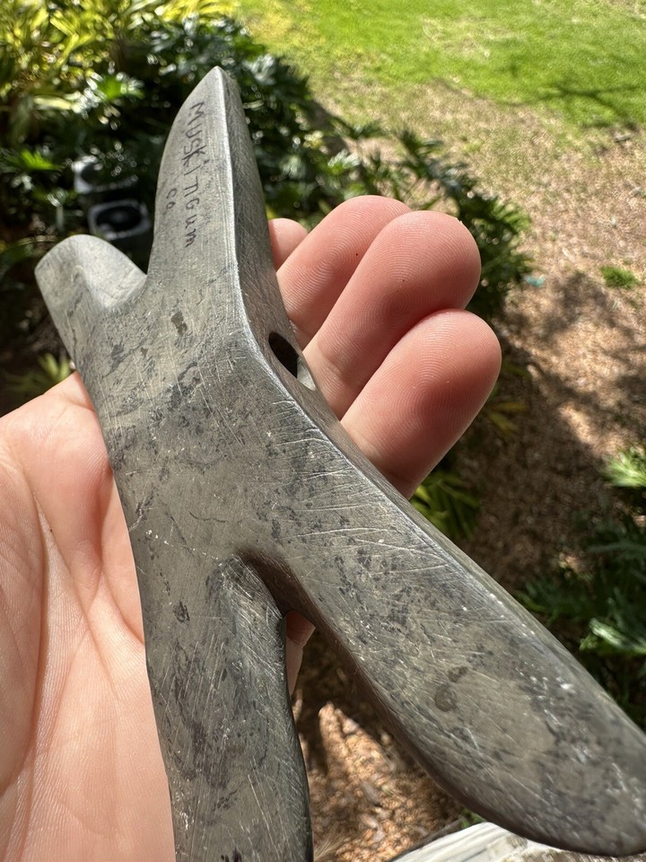 Native American Reel Banner Stone Slate Artifact Arrowhead Michigan | eBay