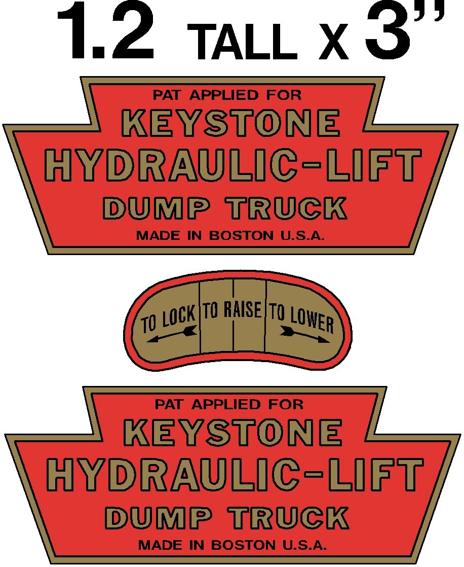 KEYSTONE HYDRAULIC-LIFT DUMP TRUCK DECAL SET | eBay
