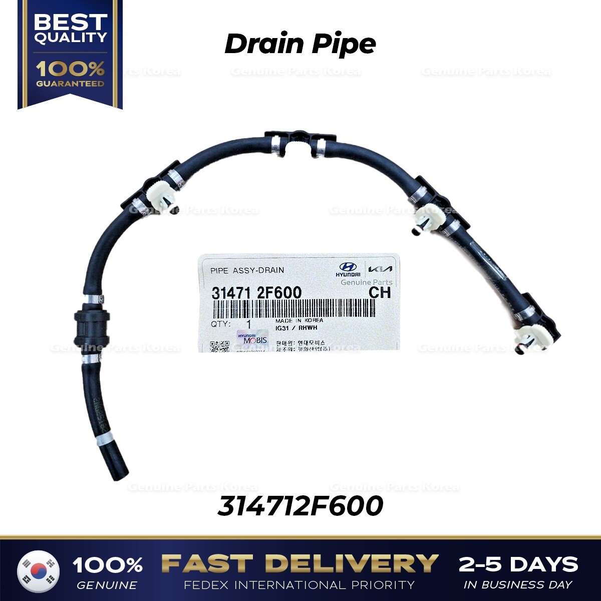 ⭐Genuine⭐ Drain Pipe 314712F600 for Hyundai Santa Fe Tuscon Kia Sorento ...