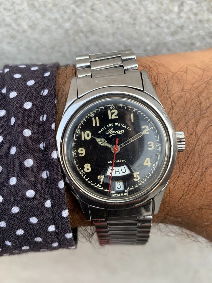 Vintage west end watch sowar Co Automatic Swiss K.4149 Wristwatch For ...