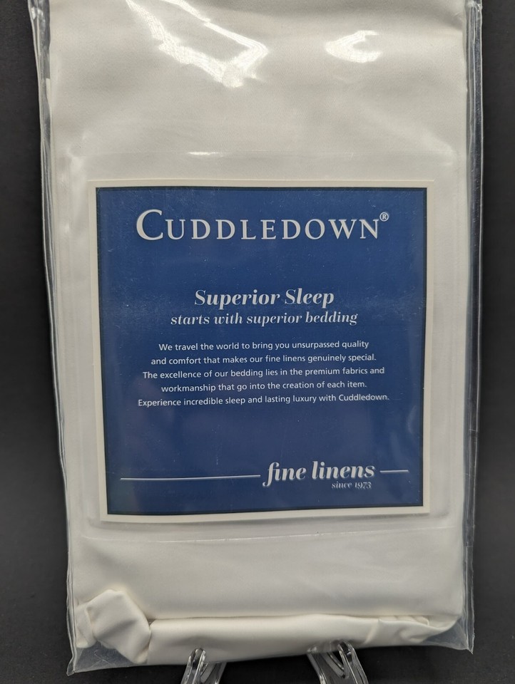 Cuddledown 400TC Sateen White Standard Queen Flat Sheet | eBay