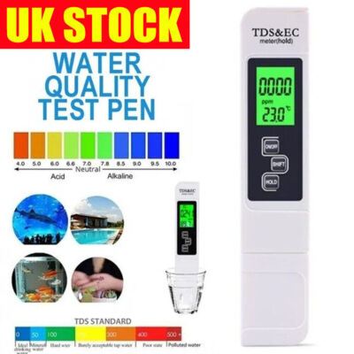 Digital Tester TDS EC PPM Meter Water Purity Hydroponics Water Quality ...