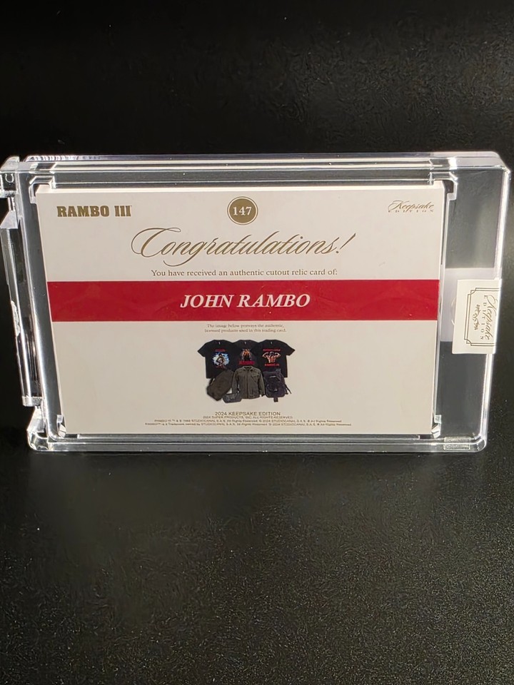 2024 Rambo Keepsake Edition John Rambo Cutout Relic #06/50 Rambo iii | eBay