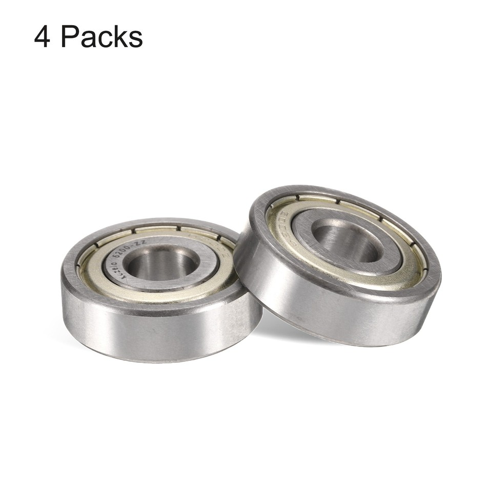 4pcs 6200-ZZ Deep Groove Ball Bearings [9x30x10mm Metal Shielded] |P6 ...