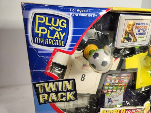 NEW Plug N Play My Arcade World Soccer TV Game 10 in 1 Twin Pack ...
