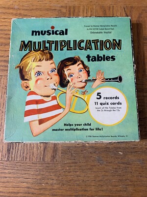 Musical Multiplication Tables Record-Very Rare Vintage-SHIPS N 24 HOURS ...