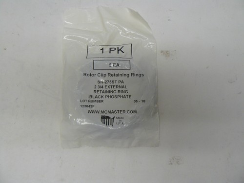 McMaster SH-275ST PA rotor clip retaining ring 2-3/4" black Phosphate 5 ...
