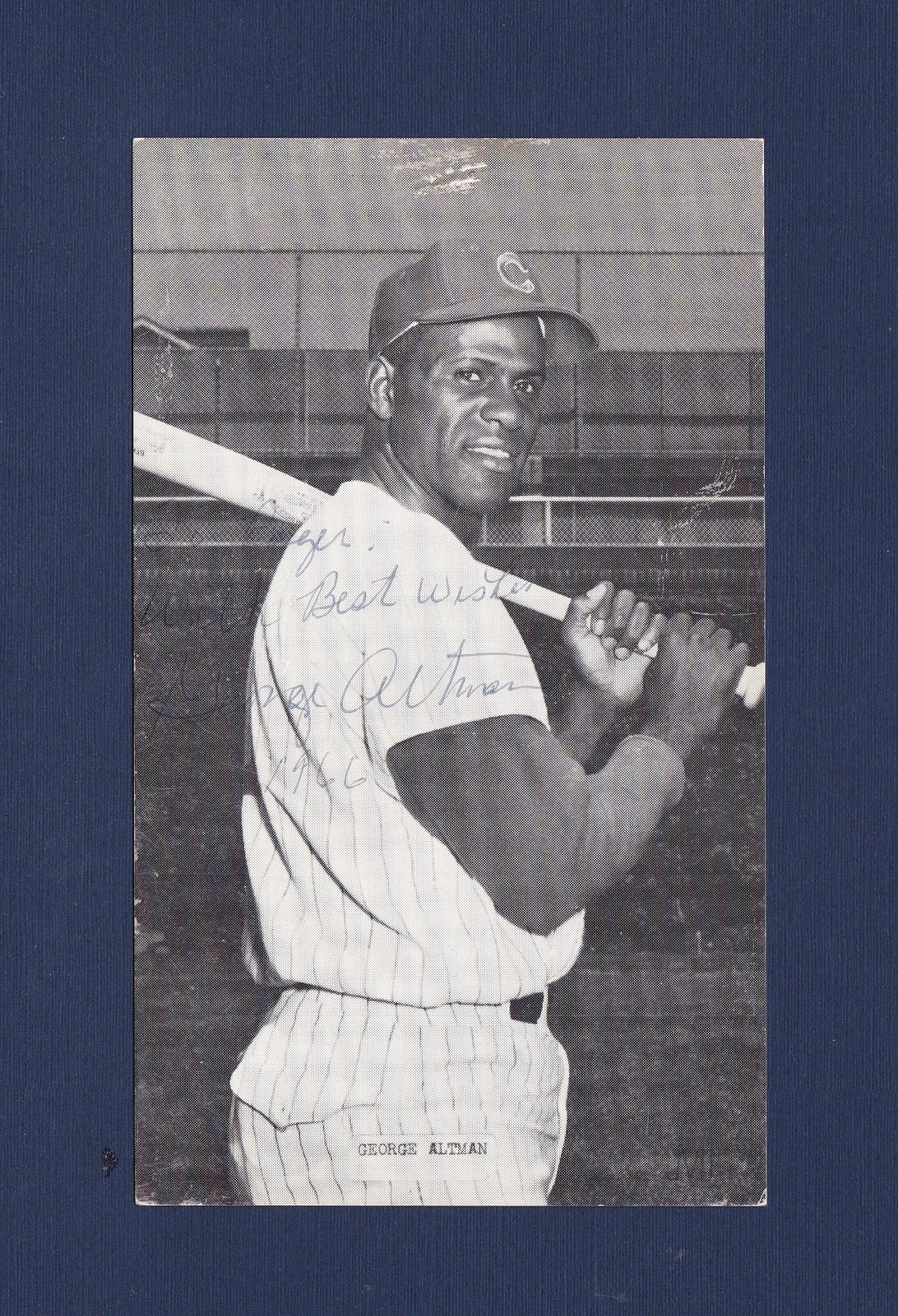 George Altman signed Chicago Cubs vintage 1966 J.D. McCarthy postcard ...