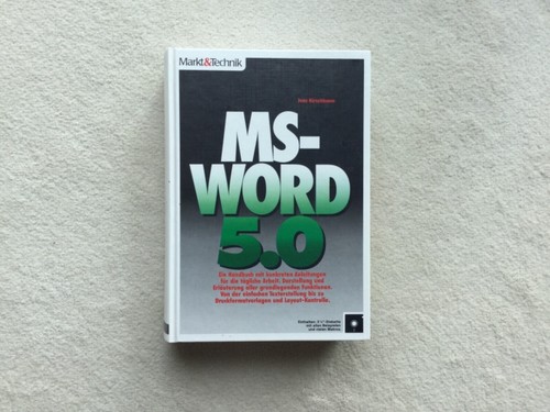 MS-Word 5.0 ISBN 3-89090-795-4 Markt und Technik | eBay.de