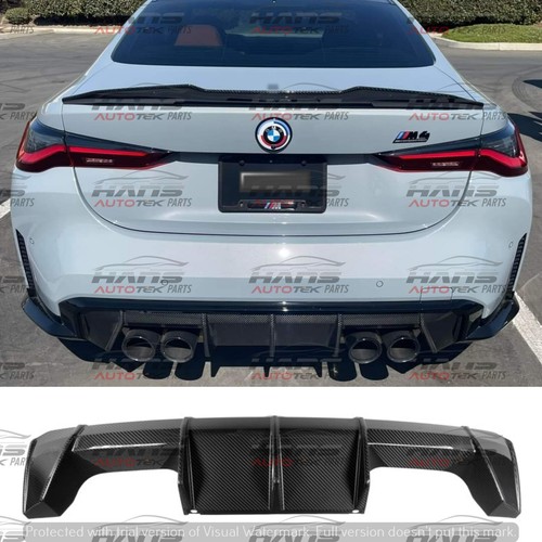 M-Performance Style Dry Carbon Fibre Rear Diffuser FOR BMW M3 M4 G80 ...