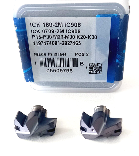 ISCAR ICK 180 IC908 ICK 0709-2M IC908 DRILL INSERT | eBay