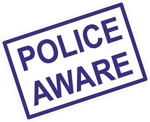 Funny POLICE AWARE Parody Novelty JDM Joke vinyl Car Van sticker Decal ...