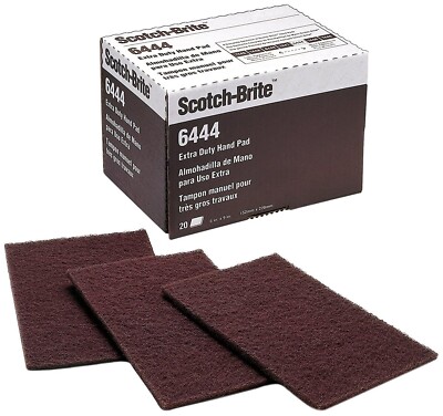 Scotch-Brite™ 6444 Coarse Hand Pads 6"x9" Heavy-Duty Surface ...
