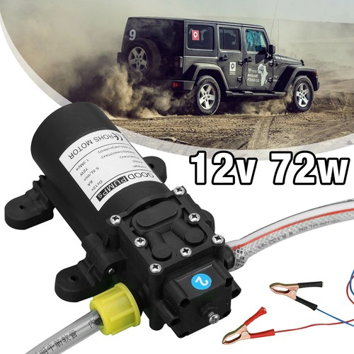 72W 12V Oil Diesel Fuel Fluid Extractor Electric Transfer Self-priming ...
