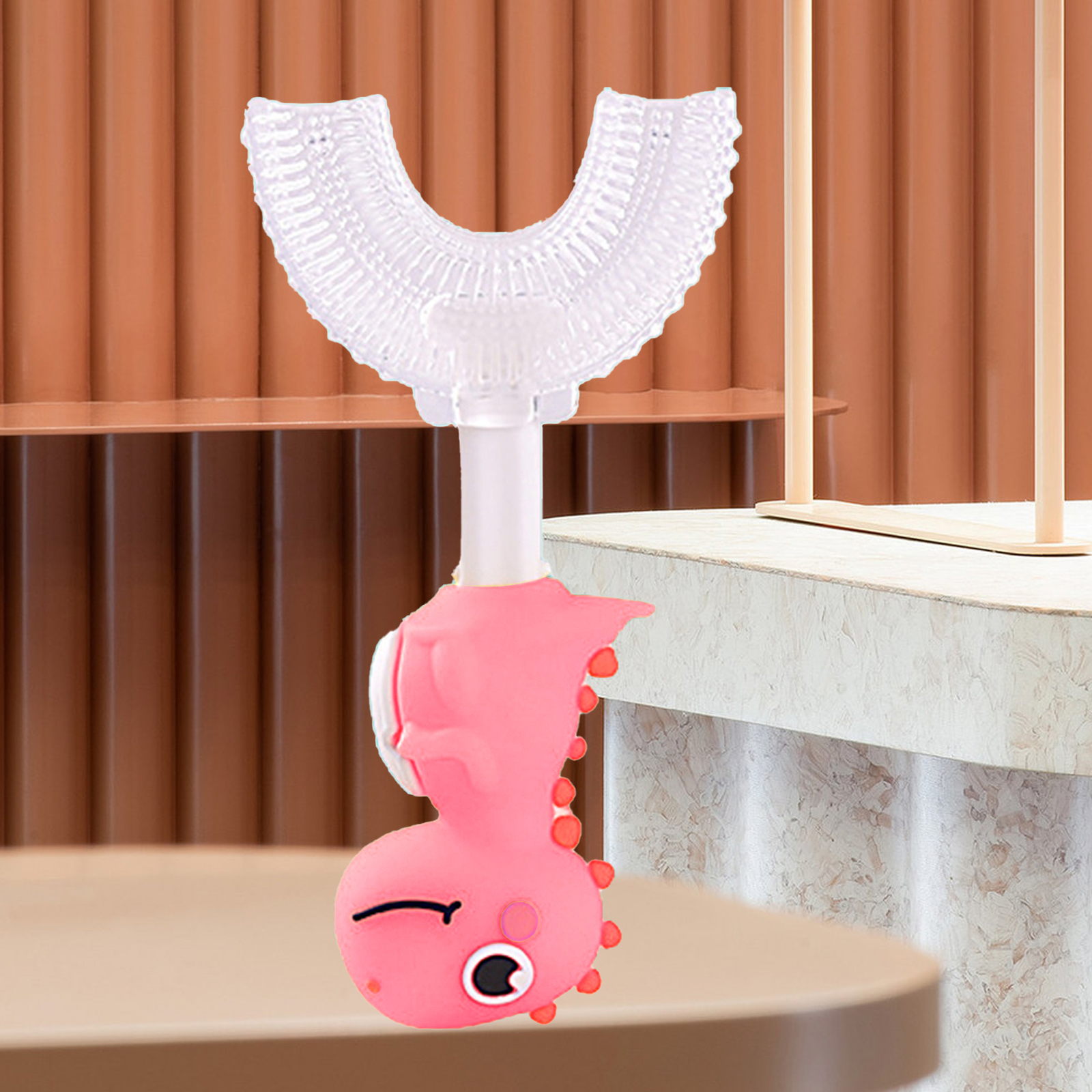 Infant Toothbrush Eye-catching Heat Resistant Cartoon Dinosaur Modeling ...