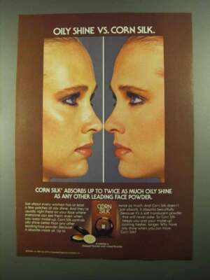 1981 Corn Silk Face Powder Ad - Oily Shine | eBay