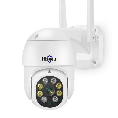 Hiseeu 5MP Dome PTZ Security Camera Outdoor WiFi 360 Rotate 2-Way Audio ...