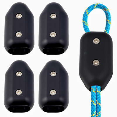 4pcs 3/8" Rope Clamps Plastic Connectors for 7-8mm Nylon & Braided Rope ...