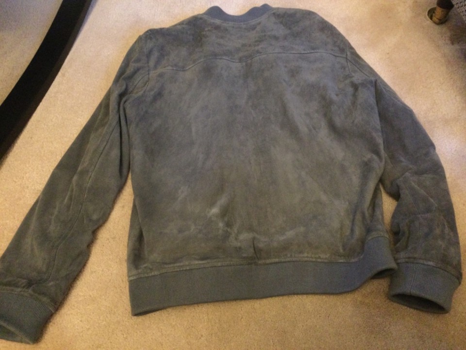 Ted Baker Grey Suede Bomber Style Jacket. Hardly Worn. Great Condition ...