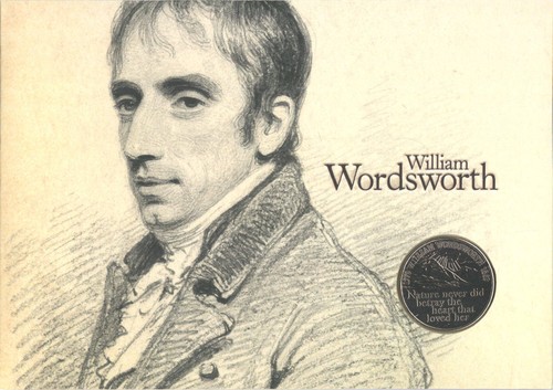 2020 coin cover William Wordsworth; Royal Mint £5 Five Pounds; PNC ...