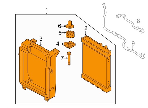 NEW GENUINE BMW X5 X6 SERIES F15 F16 F85 F86 AUXILIARY COOLANT RADIATOR ...