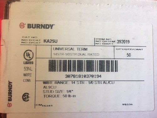 Burndy KA25U Mechanical Connector | eBay