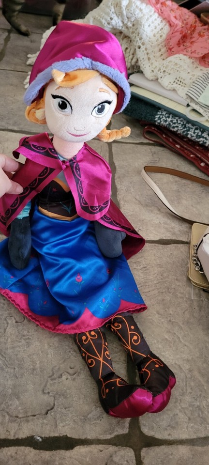 Disney Frozen Princess Anna Doll Plush Stuffed Soft Toy Disney Store | eBay