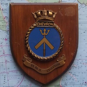 Old Oak HMS Chevron Hand Painted Royal Navy Ship Crest Shield Plaque | eBay