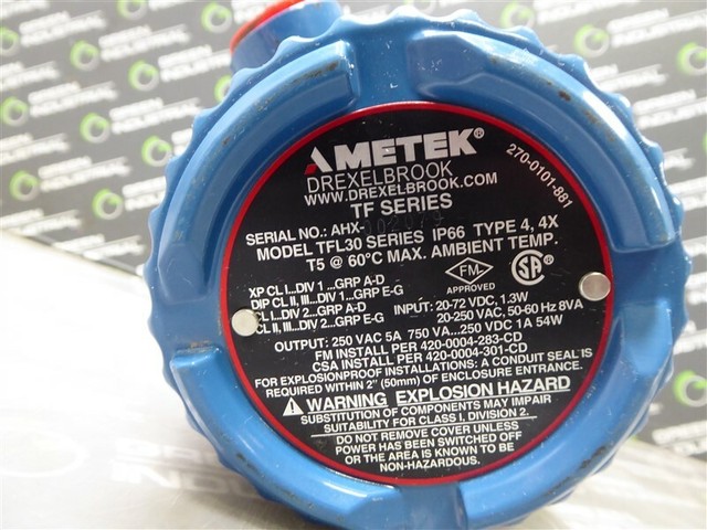 AMETEK Drexelbrook TFL30 Relay Output Vibrating Level Switch for sale ...