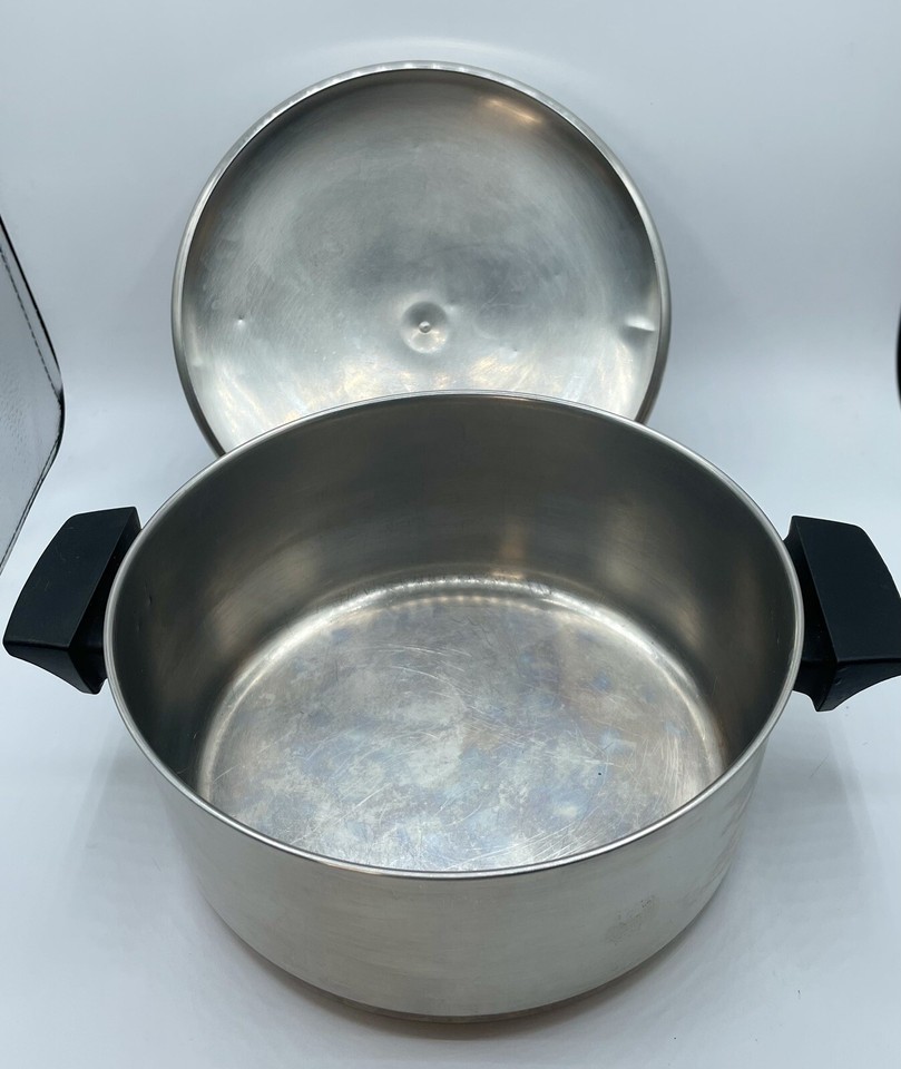 Revere Ware 4.5 Qt 4 1/2 Quart Stock Pot Stainless Steel Copper Clad w/ LID | eBay
