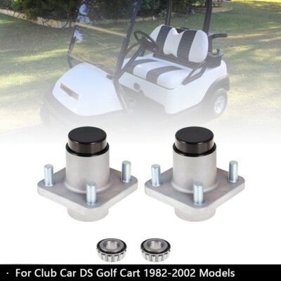 2× Golf Cart Front Wheel Hub Kit Bearings Seals For Models Club Car DS ...