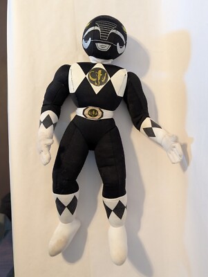Mighty Morphin Power Rangers Black Ranger 18" Plush Movable Arms 1994 ...