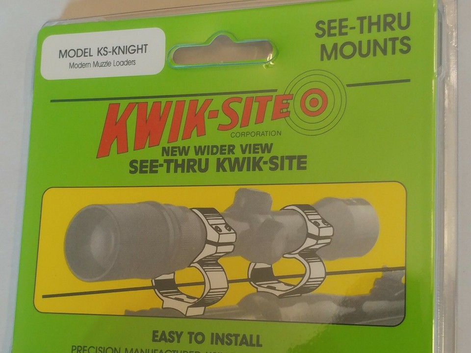 Kwik-Site KS-Knight see-thru Scope Mounts rings for Modern Muzzle ...