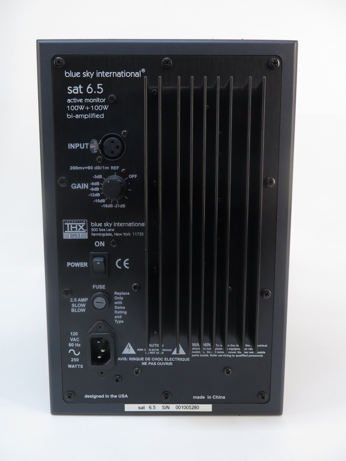 PAIR of Blue Sky SAT 6.5 EXR 2-Way Active Studio Monitor Speakers 2x ...