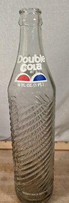 Double Cola Ribbed Clear Glass Soda Pop Beverage Bottle Vintage ...