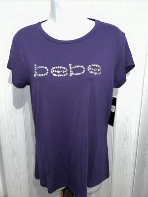 bebe logo Top Rhinestone, Purple,size(L)# 188 | eBay