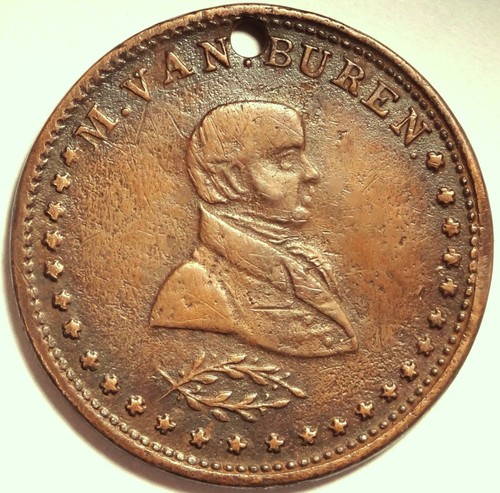 HT-77 Martin Van Buren Hard Times Political Campaign Token DeWitt-MVB ...