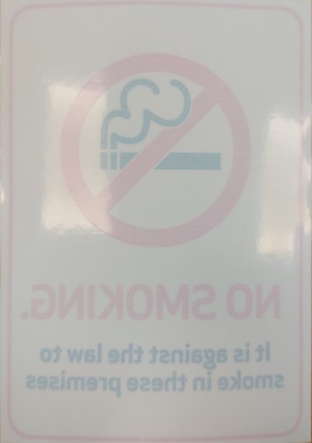 3 No Smoking Window Stickers 15x21cm - Faces Outside | eBay UK