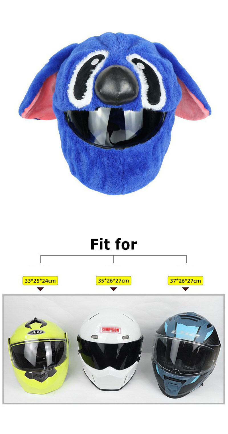 Motorcycle Helmet Full Cover Novelty Cartoon Character Fluffy Xmas Gift ...