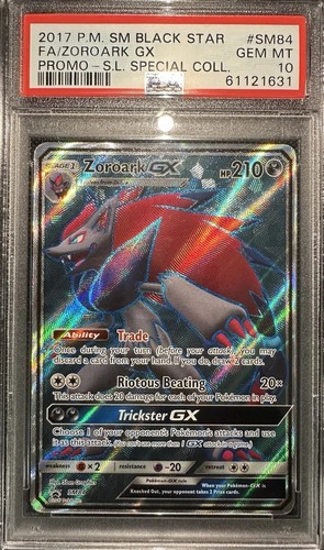 2017 POKEMON SM BLACK STAR PROMO | #SM84 FULL ART/ZOROARK GX PSA 10 | eBay