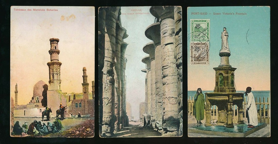 EGYPT 6 PPCs 1908-1923 PYRAMID + SPHINX FRANKINGS | eBay