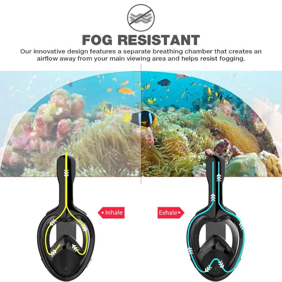 US Snorkel Scuba Full Face Mask Swimming Underwater Diving Masks For ...