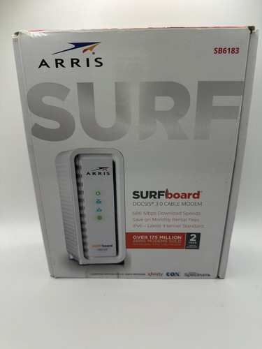 ARRIS Internet Modem SURFboard SB6183 / 16 x 4 WHITE Cable Gaming Speed ...