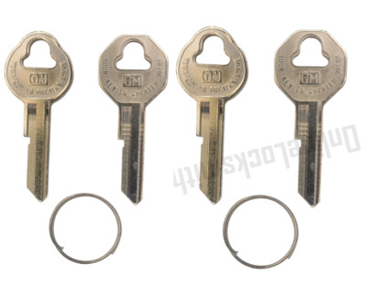 2 pairs Uncut Ignition & Door Key Blanks Set For Buick Chevy GM ...