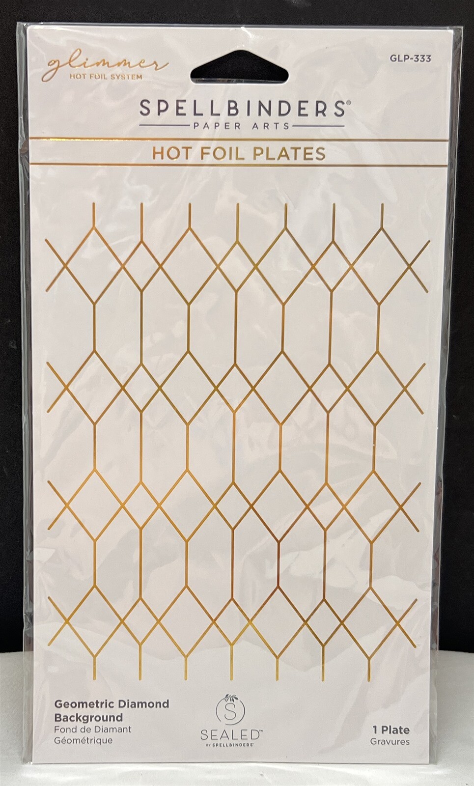 Spellbinders GEOMETRIC DIAMOND Background Glimmer Hot Foil Plate | eBay